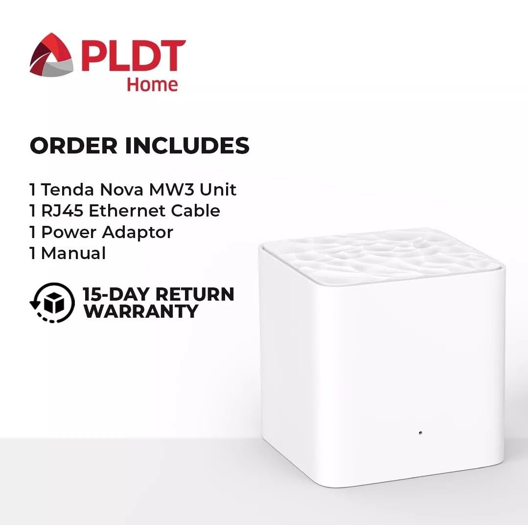 PLDT Mesh Tenda Nova MW3 Wifi Extender, Computers & Tech, Parts ...