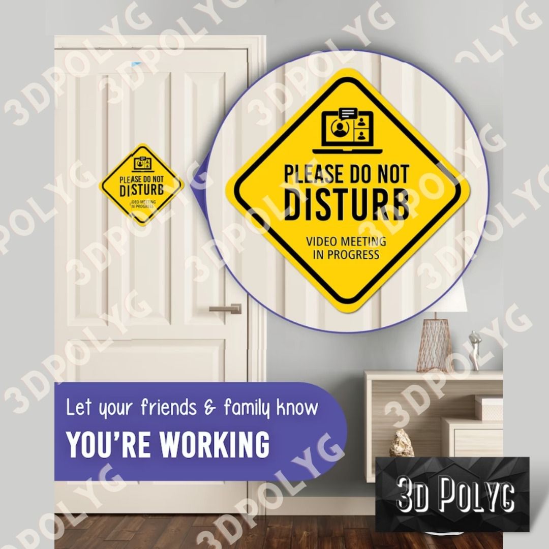 Please Do Not Disturb Video Meeting In Progress Sign, Do Not Enter ...