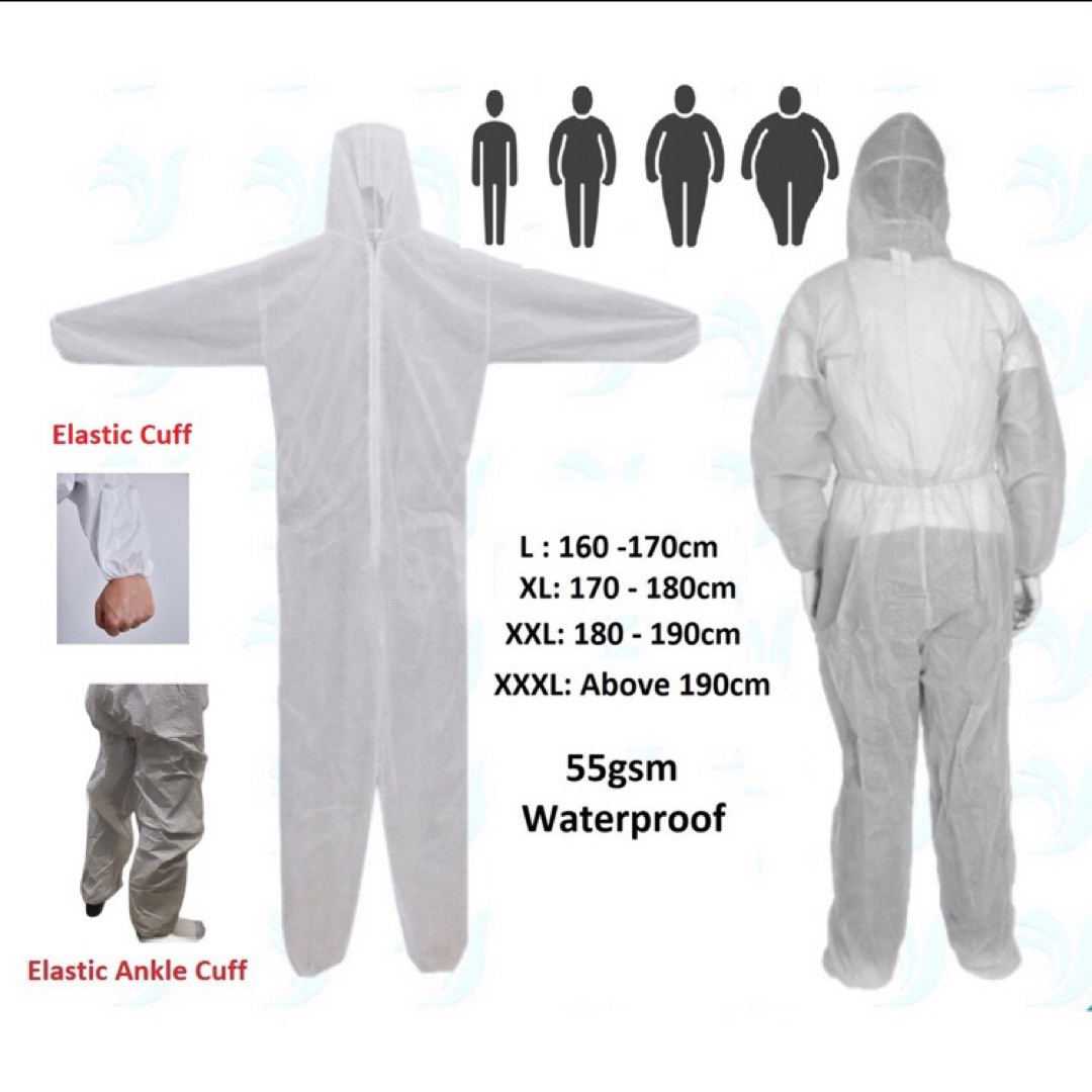 PPE Protective Isolation Suits, Health & Nutrition, Braces, Support ...