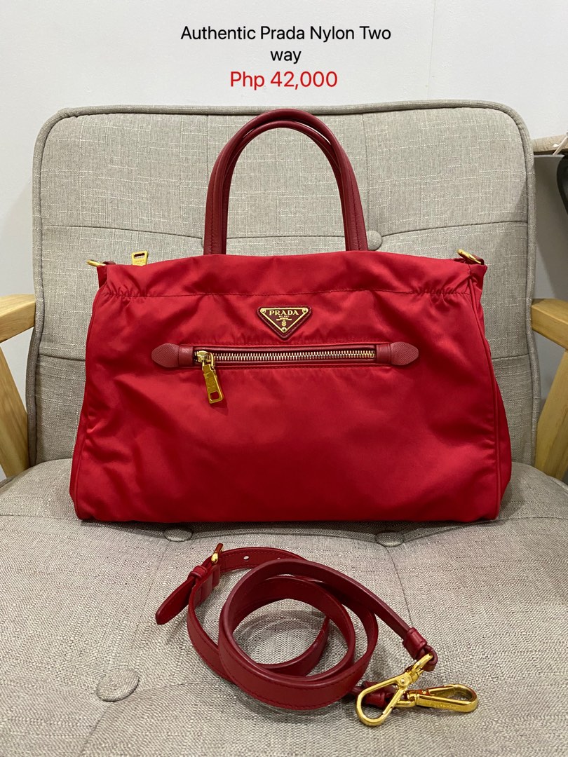 Prada two way, Luxury, Bags & Wallets on Carousell