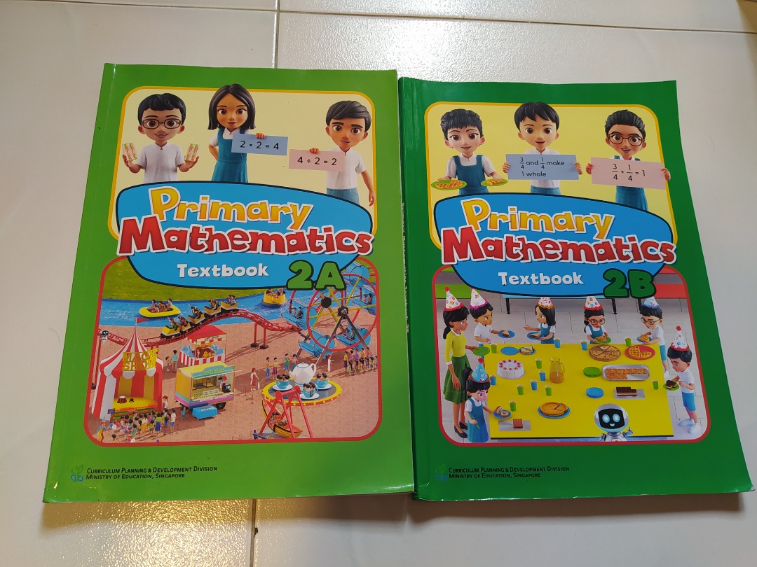 Primary Mathematics Maths Textbook 2A and 2B, Hobbies & Toys, Books ...