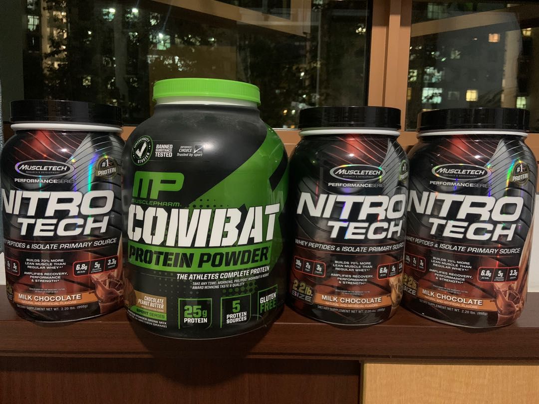 Protein Powder Containers, Health & Nutrition, Health Supplements ...