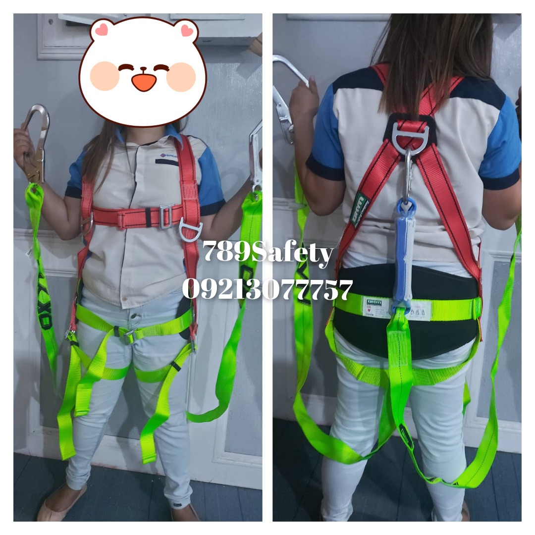 Safety Harness Double Lanyard with Shock Absorber, Commercial ...
