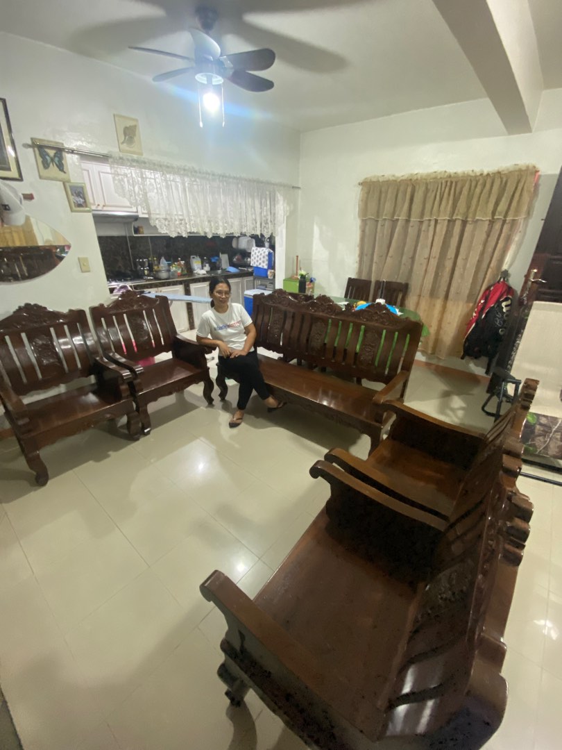 SALA SET WOOD, Furniture & Home Living, Furniture, Chairs on Carousell