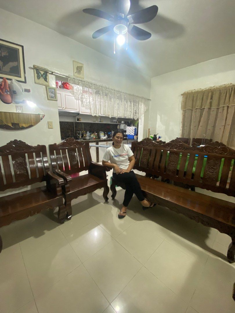 SALA SET WOOD, Furniture & Home Living, Furniture, Chairs on Carousell