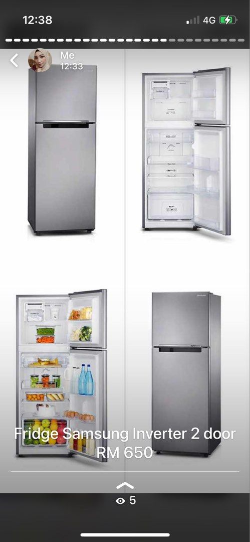 Samsung Inverter Fridge 2 doors, TV & Home Appliances, Kitchen ...