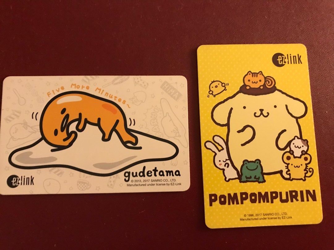 Sanrio Gudetama & Pompompurin ez-link cards, Hobbies & Toys ...