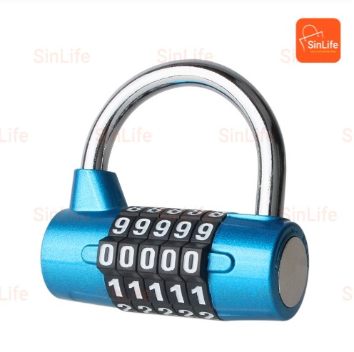 Security 4/5 Digit Number Password Safety Coded Lock Wide Shackle ...