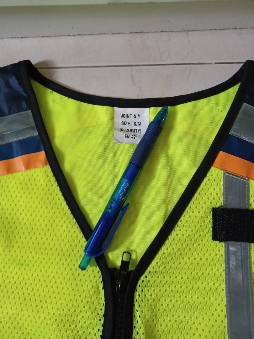 Security and traffic control luminous reflective hi-vis safety vest ...