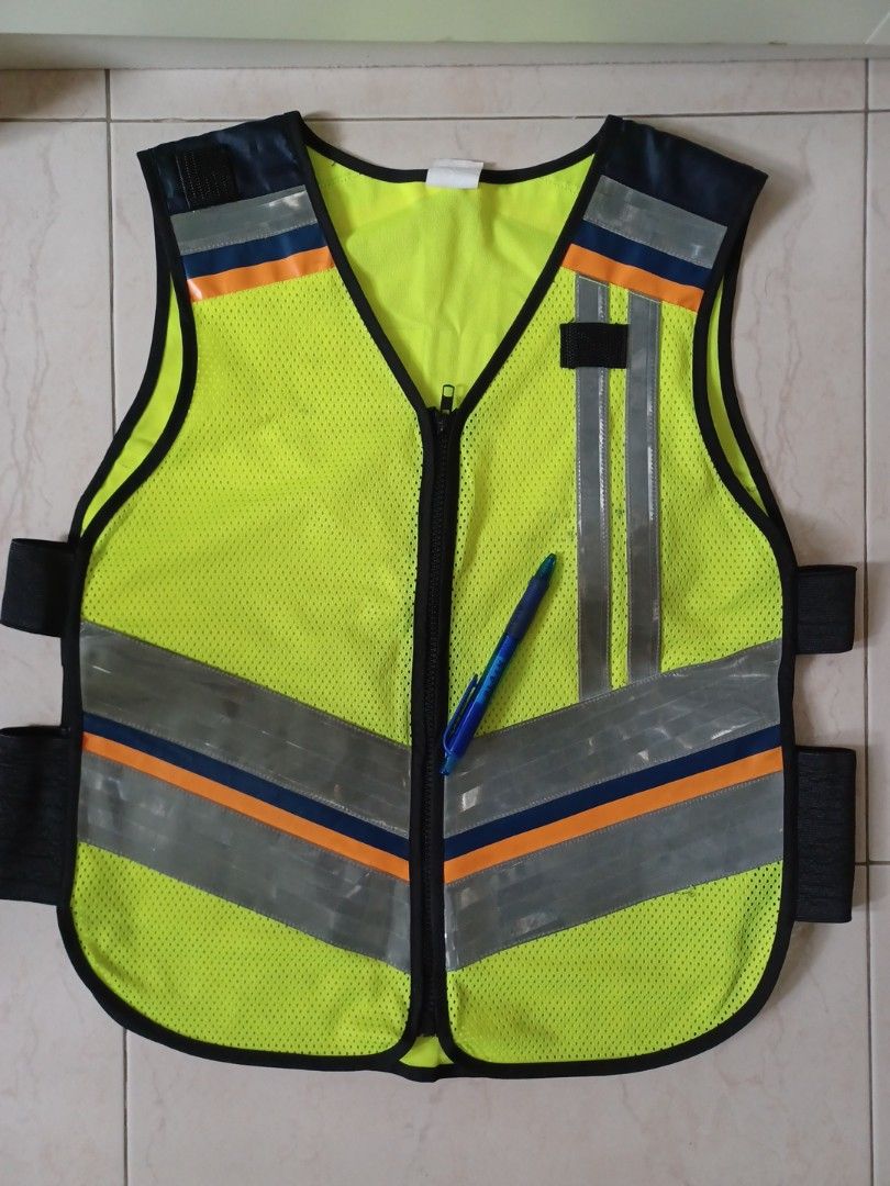 Security and traffic control luminous reflective hi-vis safety vest ...