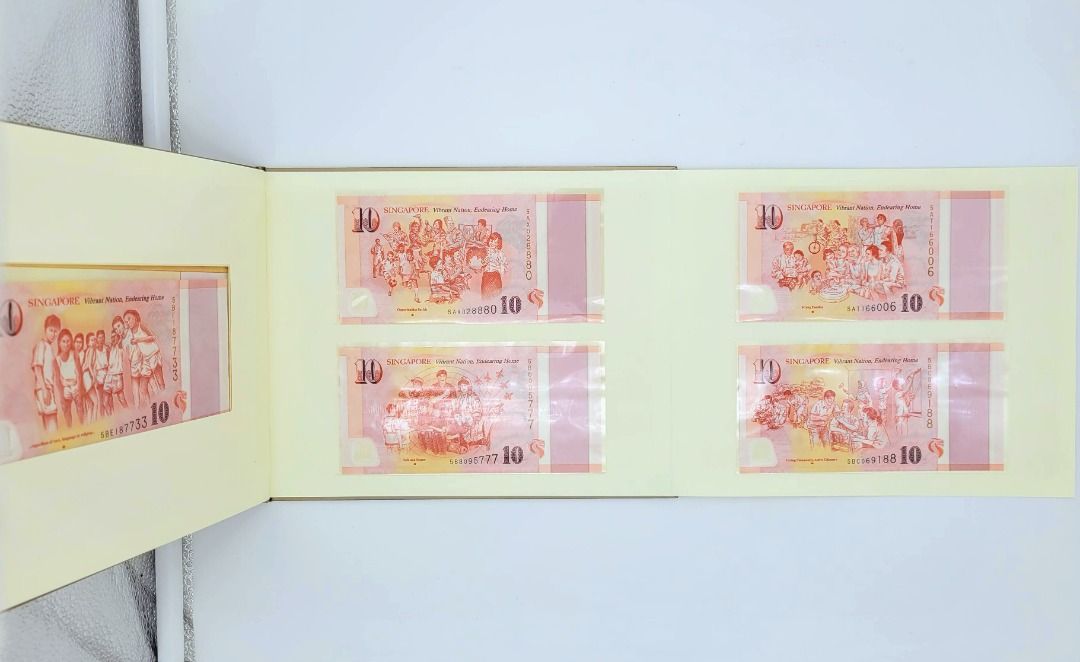 SG50 Singapore Commemorative Notes Full Box Set (1x$50, 5x$10), Hobbies ...