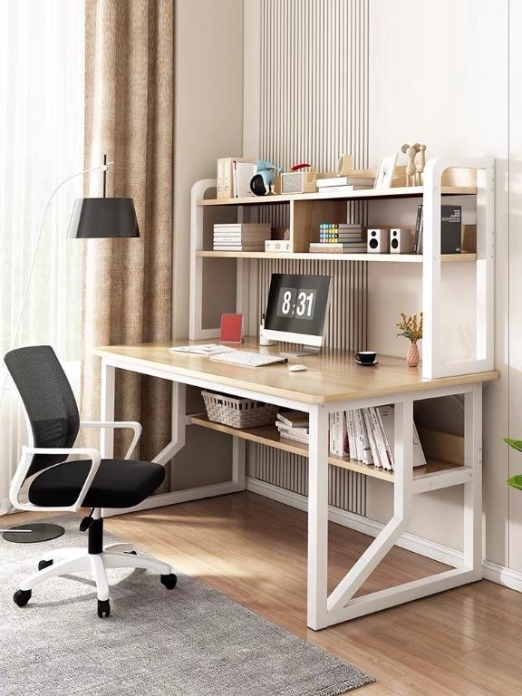 SG Seller Office Table Computer Table with Bookshelf Study Table ...