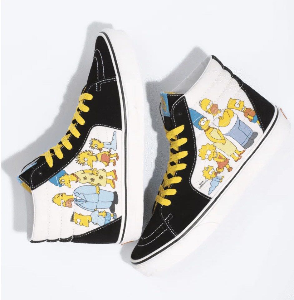 simpson x vans high cut skate shoes, Women's Fashion, Footwear ...