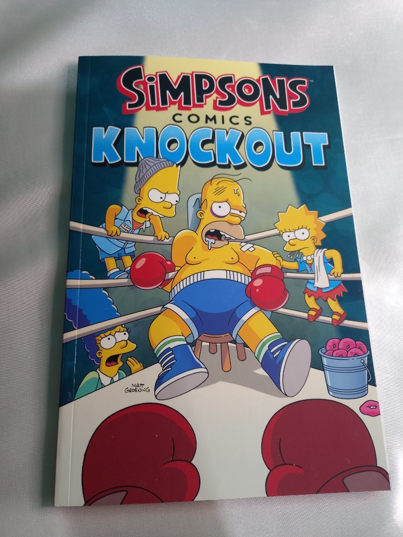 SIMPSONS COMICS "KNOCK OUT", Hobbies & Toys, Books & Magazines, Comics & Manga on Carousell