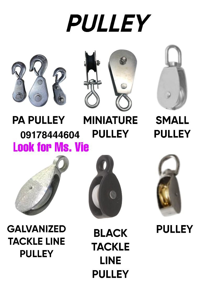 SMALL PULLEY, PA PULLEY, PULLEY, MINIATURE PULLEY, GALVANIZED TACKLE ...