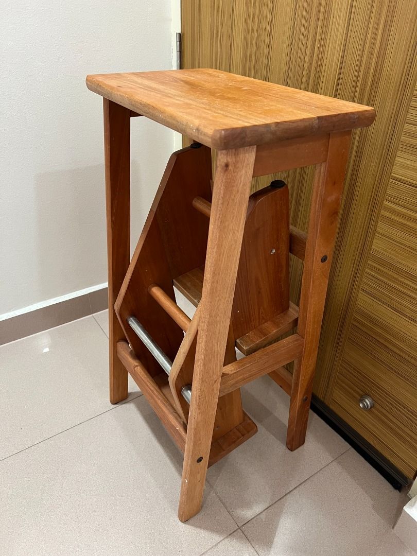 Solid Wood Folding Step Chair / Ladder Stool / Ladder Chair, Furniture ...