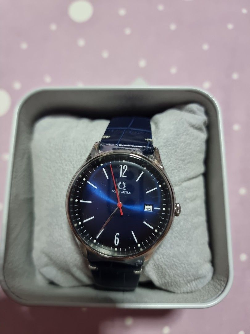 Solvil et Titus Clasicist Men's 3 Hands Date Quartz in Blue Dial and ...