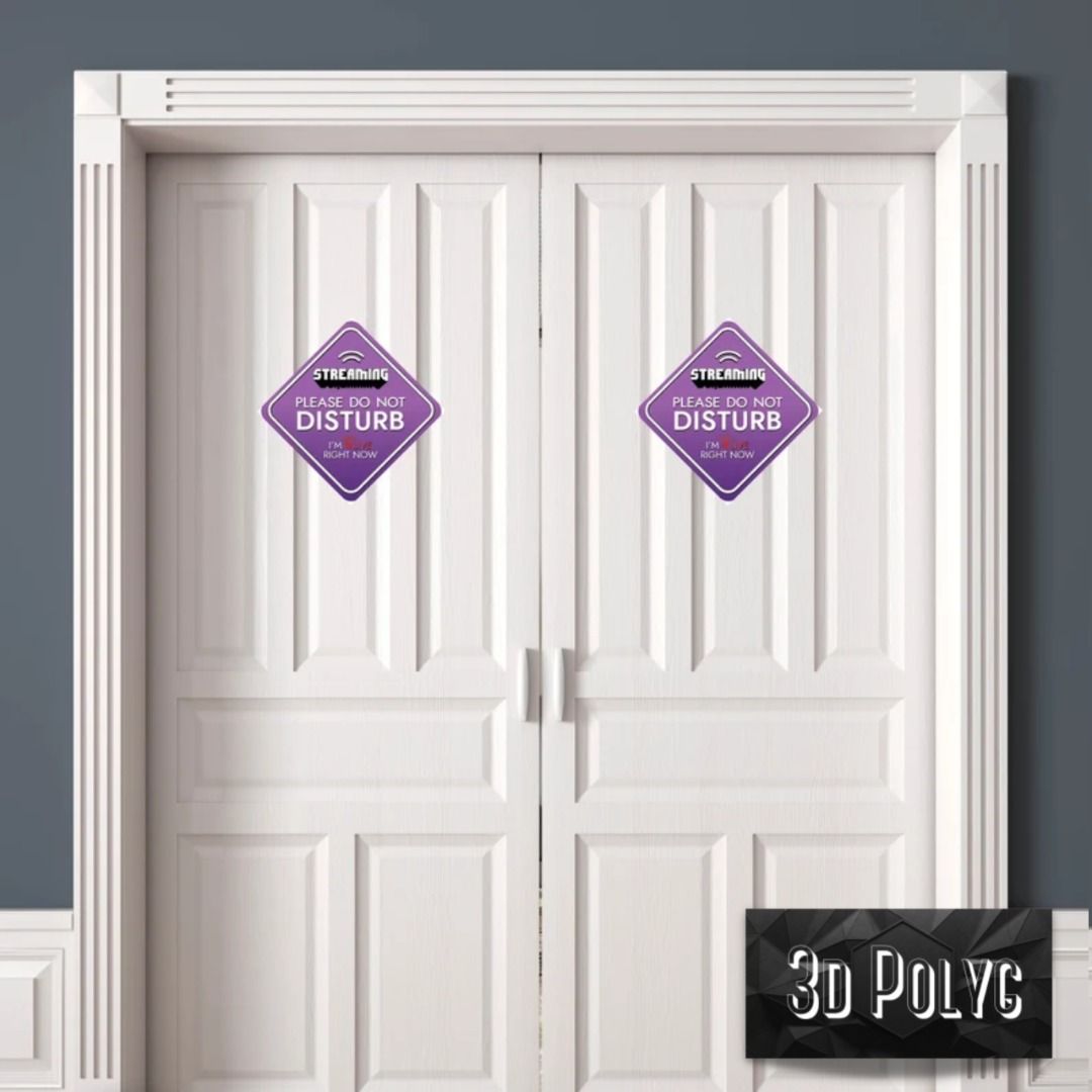 Streaming Live Please Do Not Disturb, Do Not Enter Hanging Sign, Twitch ...