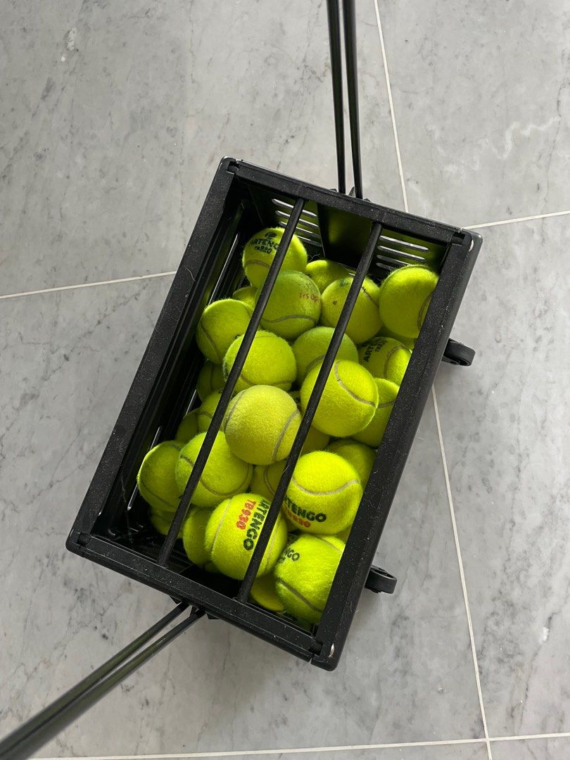 Tennis ball hopper with wheels, Sports Equipment, Sports & Games ...