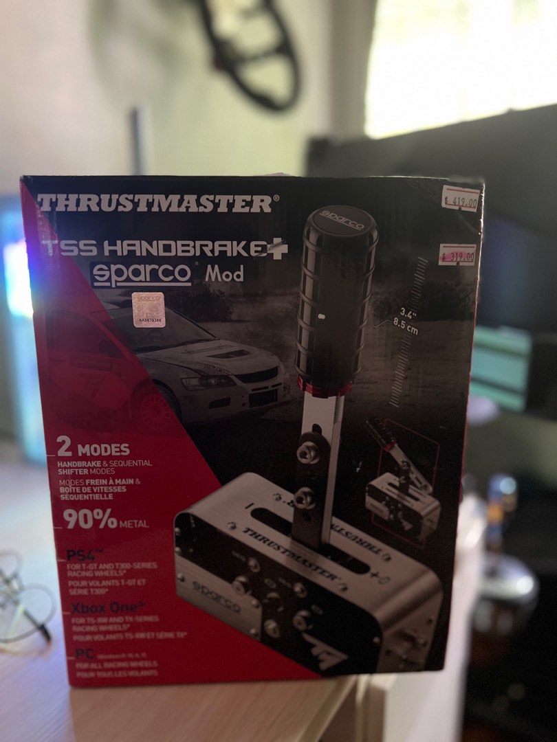 Thrustmaster TSS Handbrake + Sparco Mod, Video Gaming, Gaming ...