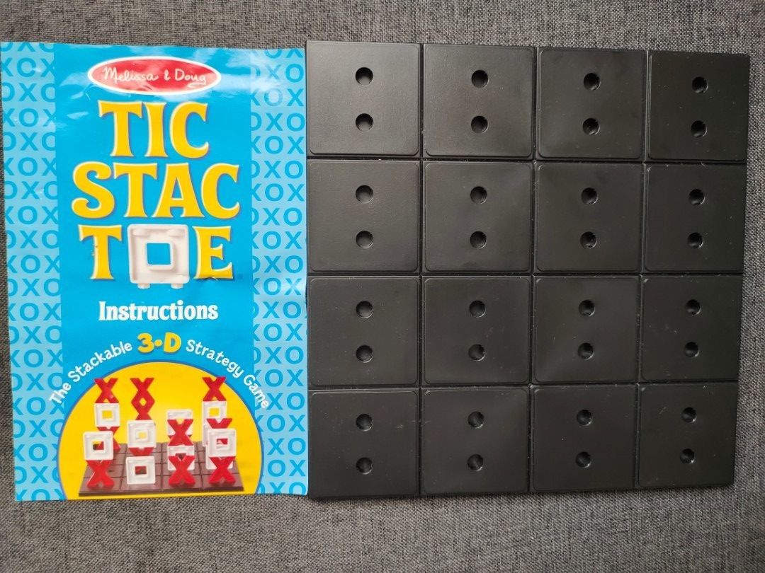 Tic Stac Toe 3D Tic Tac Toe, Hobbies & Toys, Toys & Games on Carousell