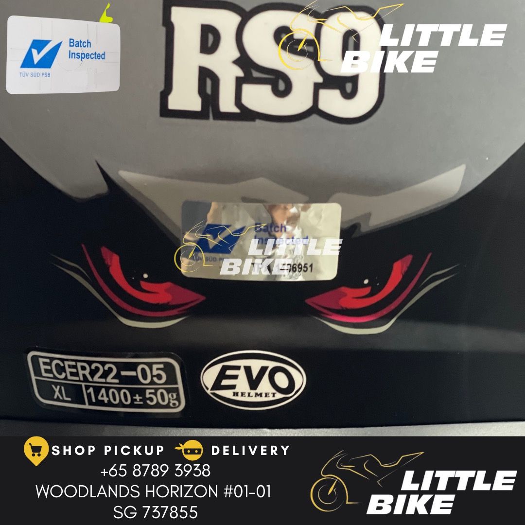 PSB APPROVED! EVO RS9 EYES open face motorcycle helmet with sun visor ...