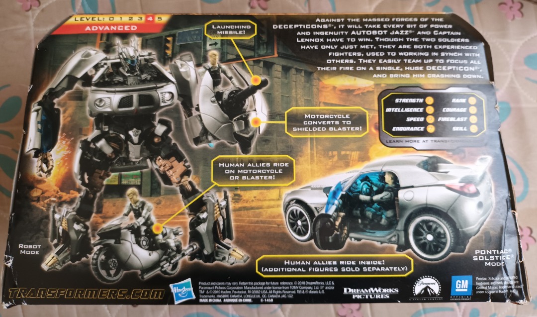 Transformers Human Alliance Autobot Jazz w/ Captain Lennox mini figure ...