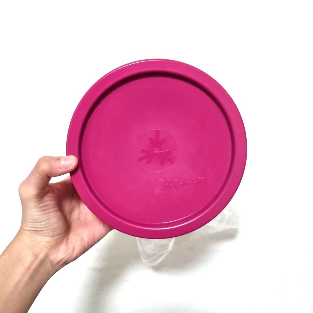 Tupperware 950 ml One Touch Small Round Topper Container Canister Set of 2, Furniture & Home ...