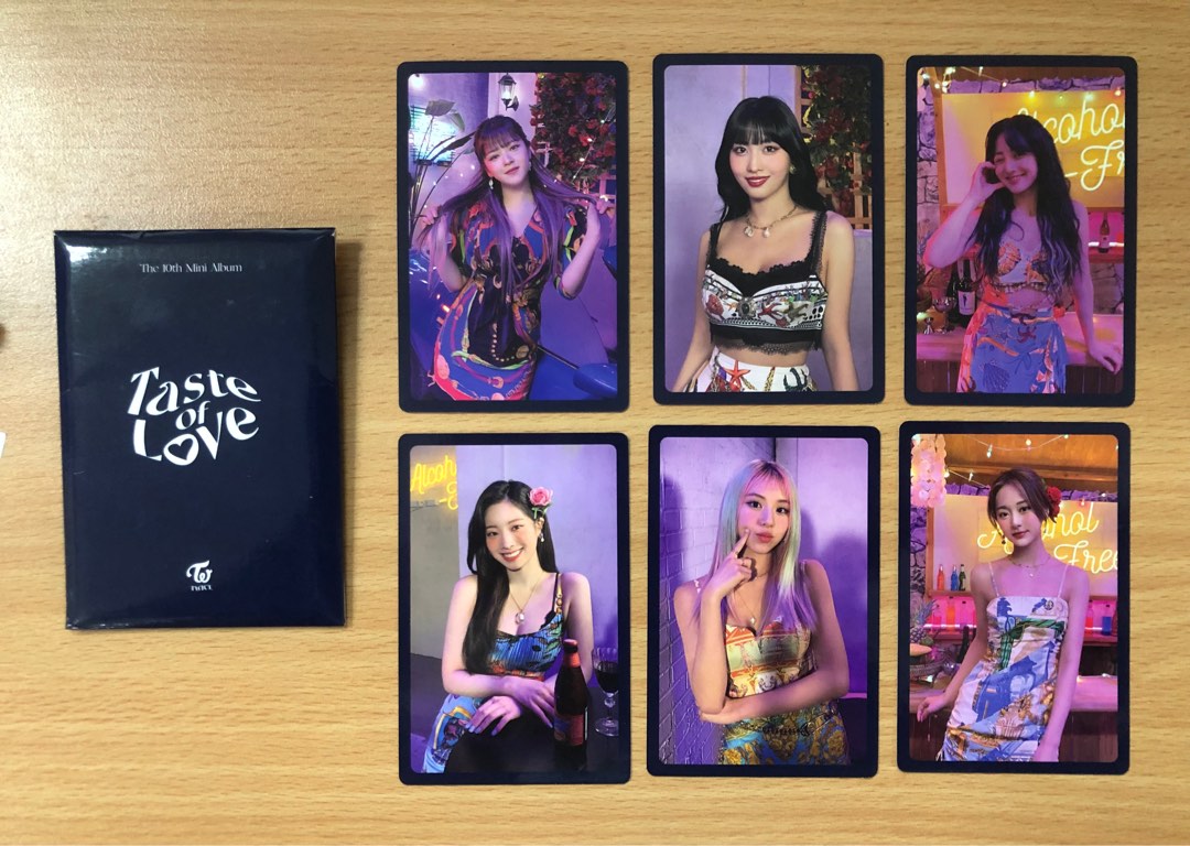 TWICE Alcohol Free Album Fallen Version Photocards on-hand, Hobbies ...