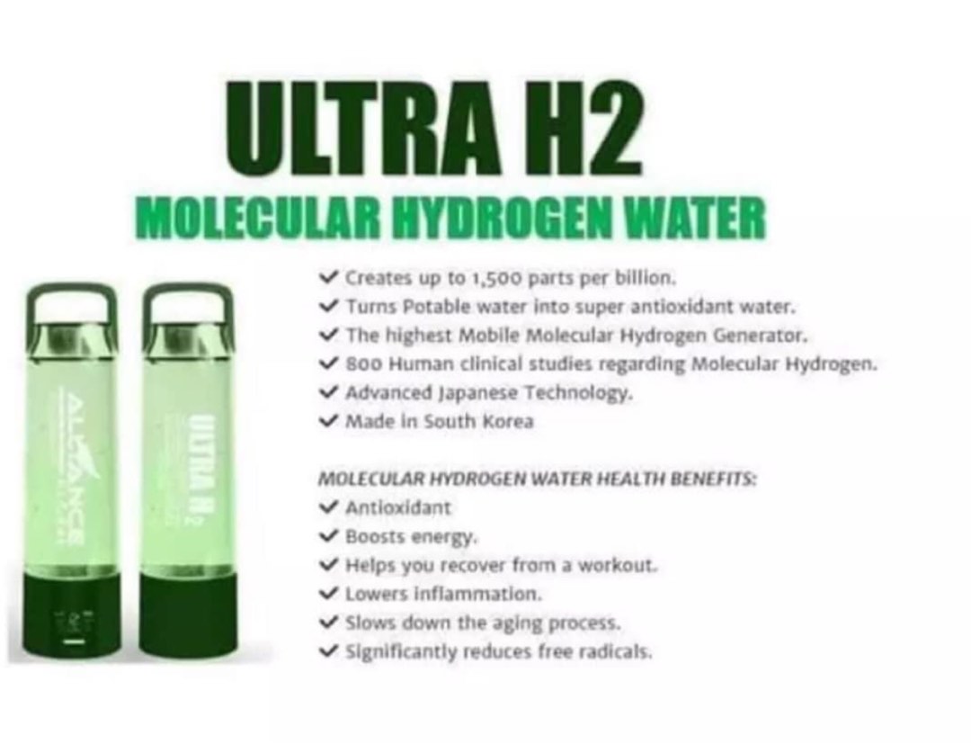 Ultra H2 Molecular Hydrogen Water, Health & Nutrition, Health ...