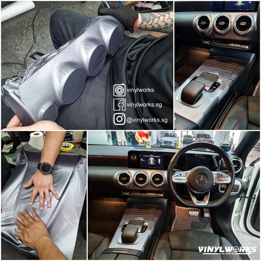 Vehicle Interior Panel wrap vinyl sticker - 3M Branded Brush Steel ...