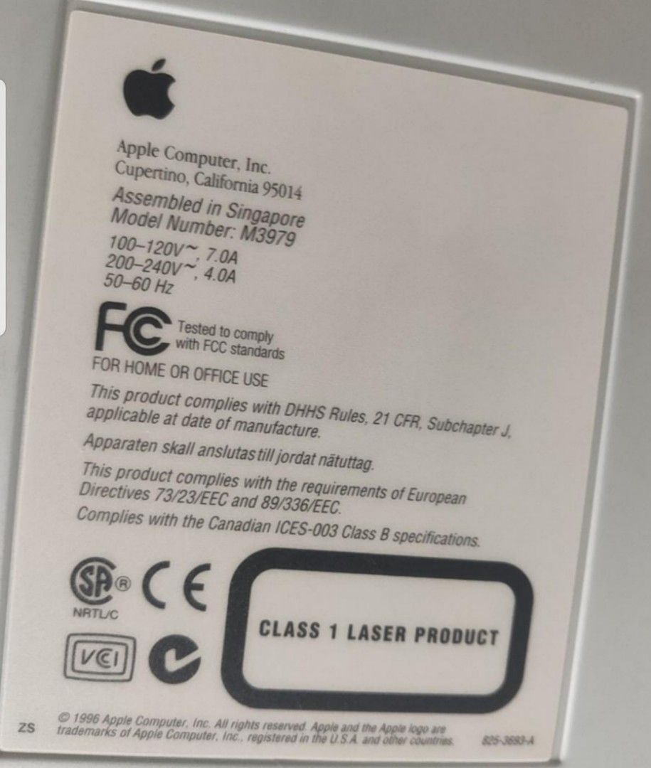 Vintage Apple 1996 Power Macintosh 7300/180 Power PC Personal Computer ...