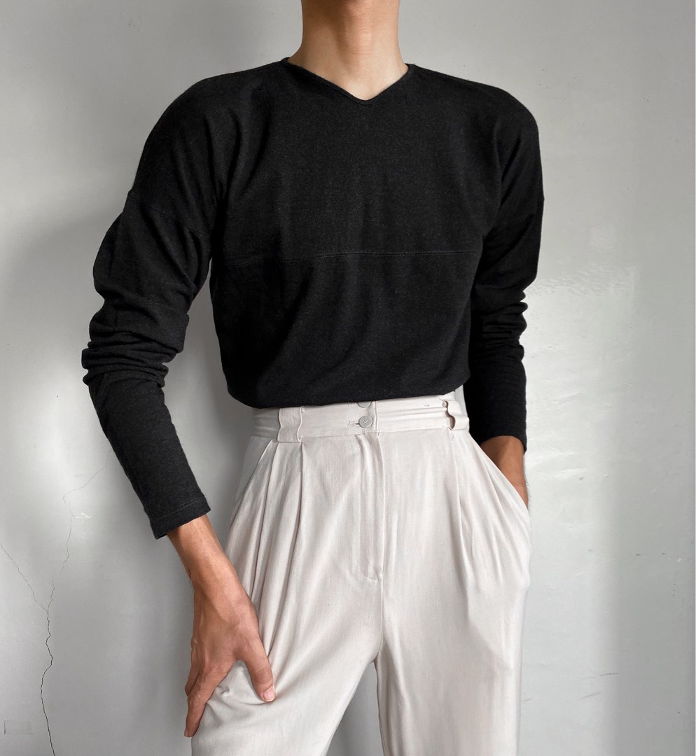 Vintage Jil Sander pure wool pullover, Luxury, Apparel on Carousell