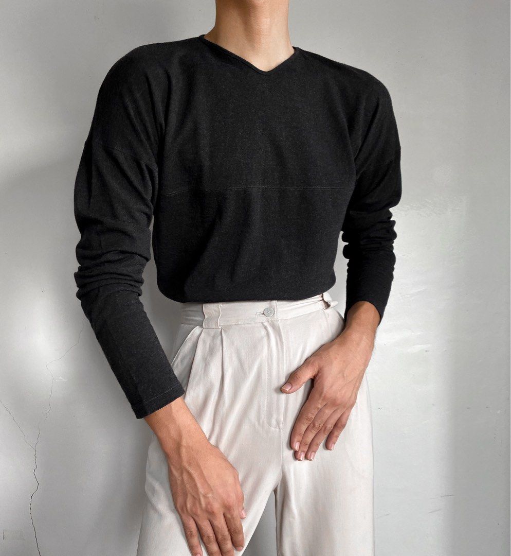 Vintage Jil Sander pure wool pullover, Luxury, Apparel on Carousell