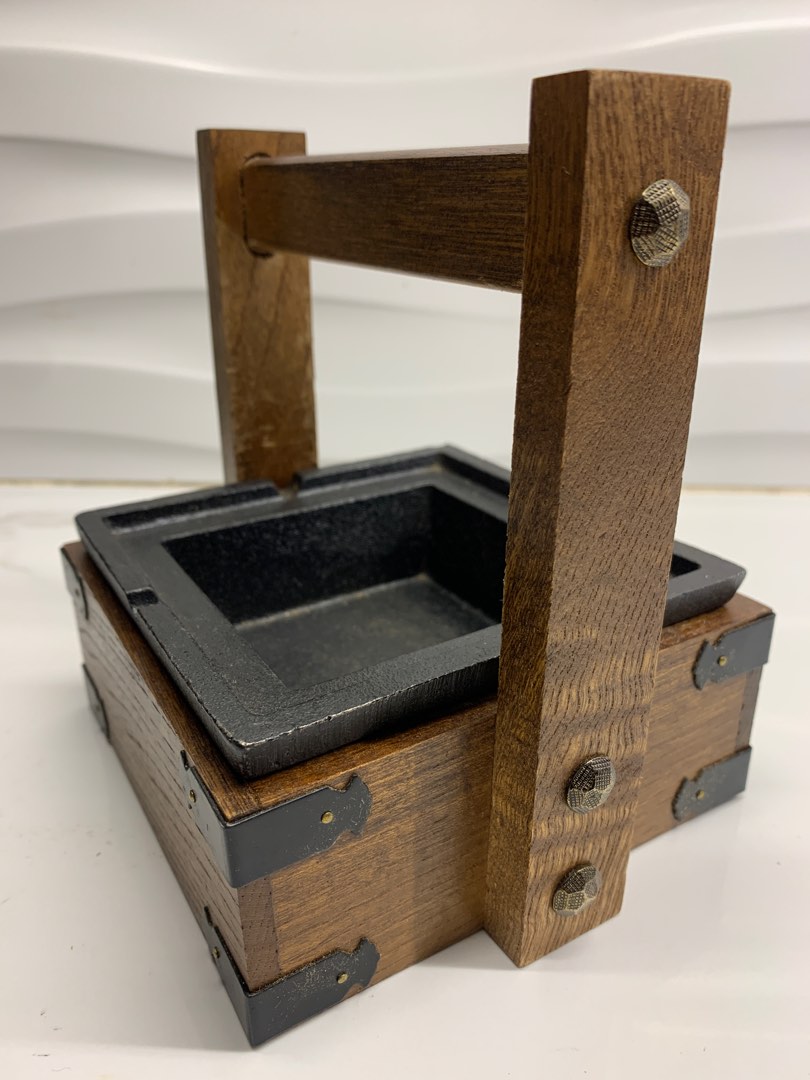 Vintage Tobacco Box Wooden Handle Tray| Vintage Cast Iron Tobacco ...