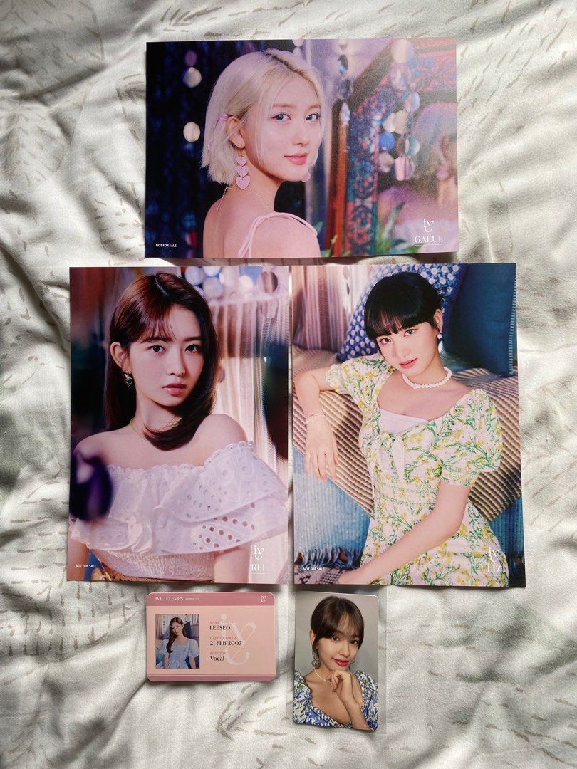 [wts/wtt] ive eleven japan jp flyer photocard pc ID card Yujin Leeseo rei gaeul liz, Hobbies ...