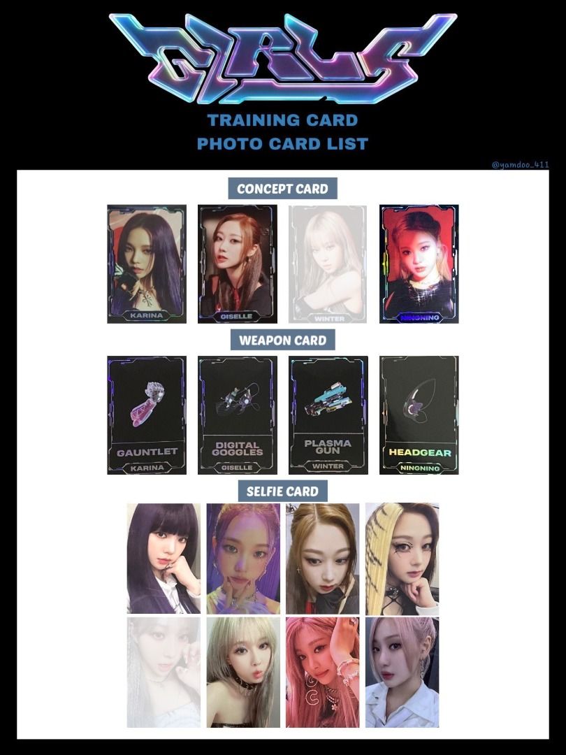 WTT/NFS AESPA Girls Trading Card MY Synk Fortune Scratch Card, Hobbies ...