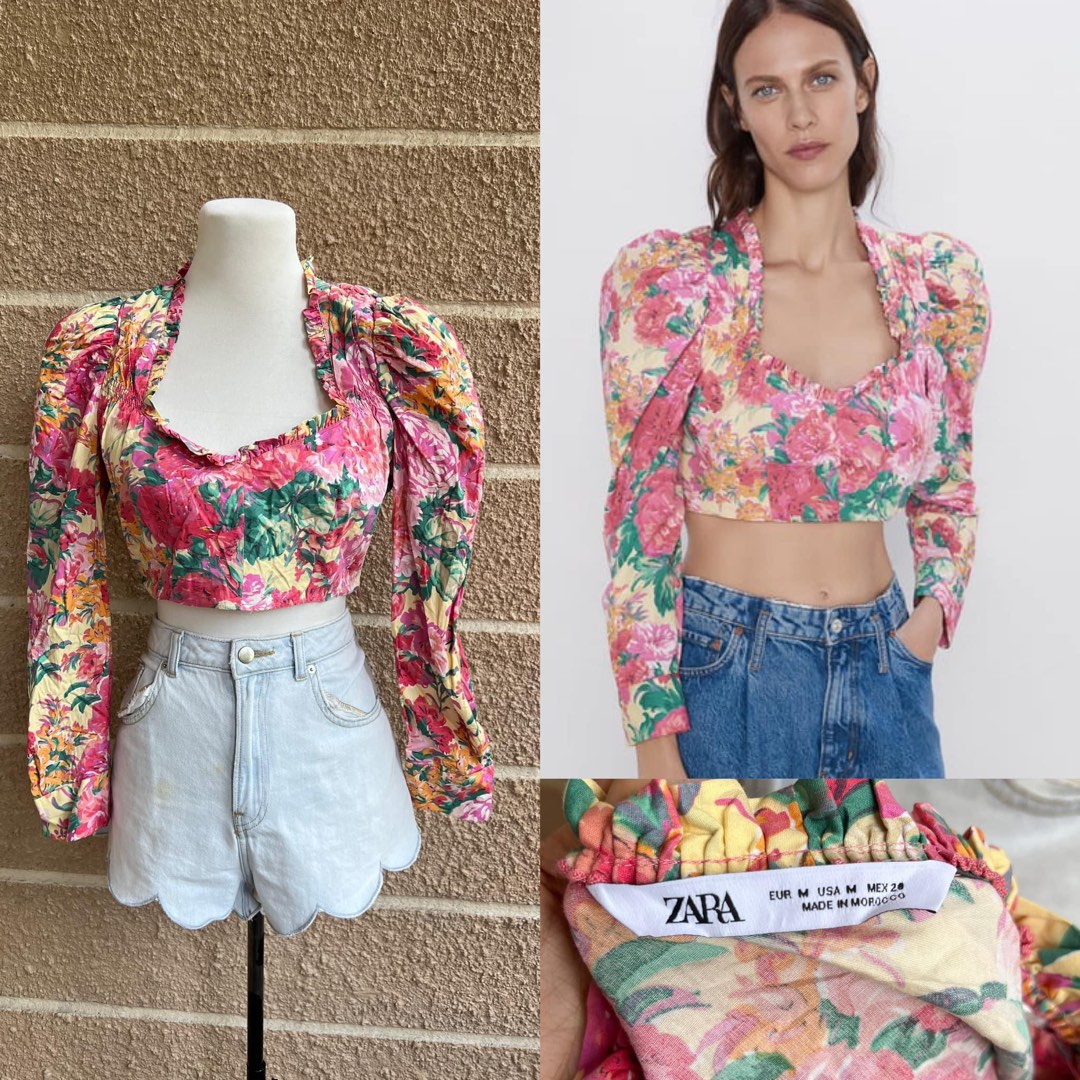 Zara top, Women's Fashion, Tops, Blouses on Carousell