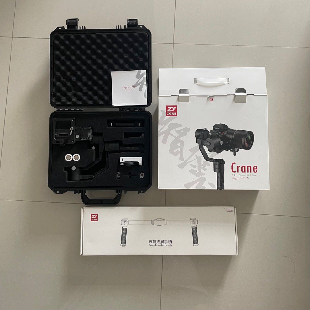 Zhiyun crane v2 with extender arm, Photography, Photography Accessories ...