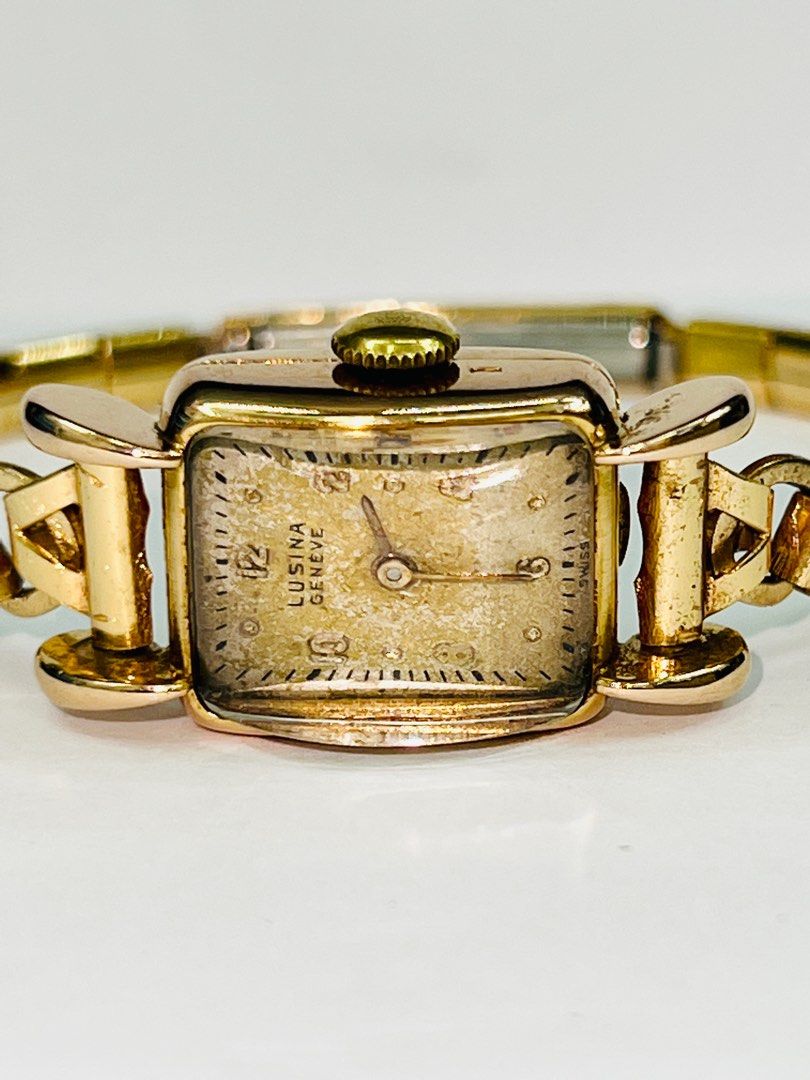 1920’s LUSINA GENEVE Solid 18K Winding Watch(W0739), Hobbies & Toys ...