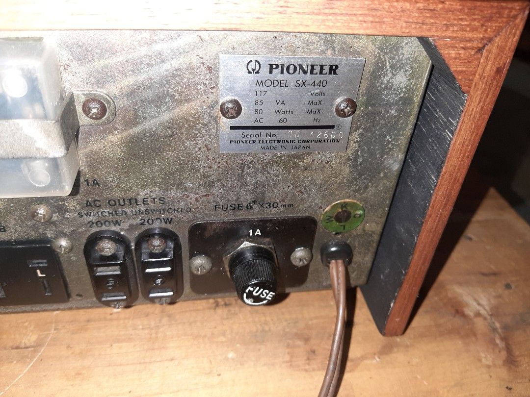 1969 Vintage Pioneer Solid State Reciever SX-440, Audio, Other Audio Equipment on Carousell