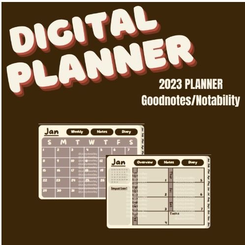 2023 Digital Planner Dated Jan - Dec Goodnotes Notability Ipad Tablet ...