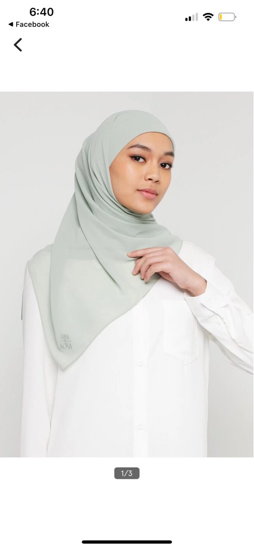 Ana aora premium chiffon square, Women's Fashion, Muslimah Fashion ...
