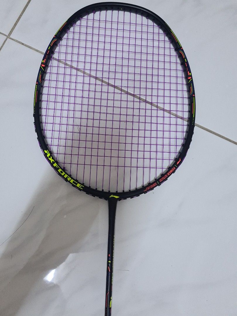 Badminton Rackek Lining Axforce 80 JR, Sports Equipment, Sports & Games ...
