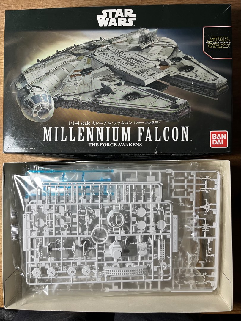 Bandai 1/144 Millennium Falcon The Force Awaken Plastic Model Kit Star ...