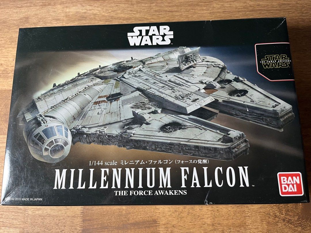 Bandai 1/144 Millennium Falcon The Force Awaken Plastic Model Kit Star ...