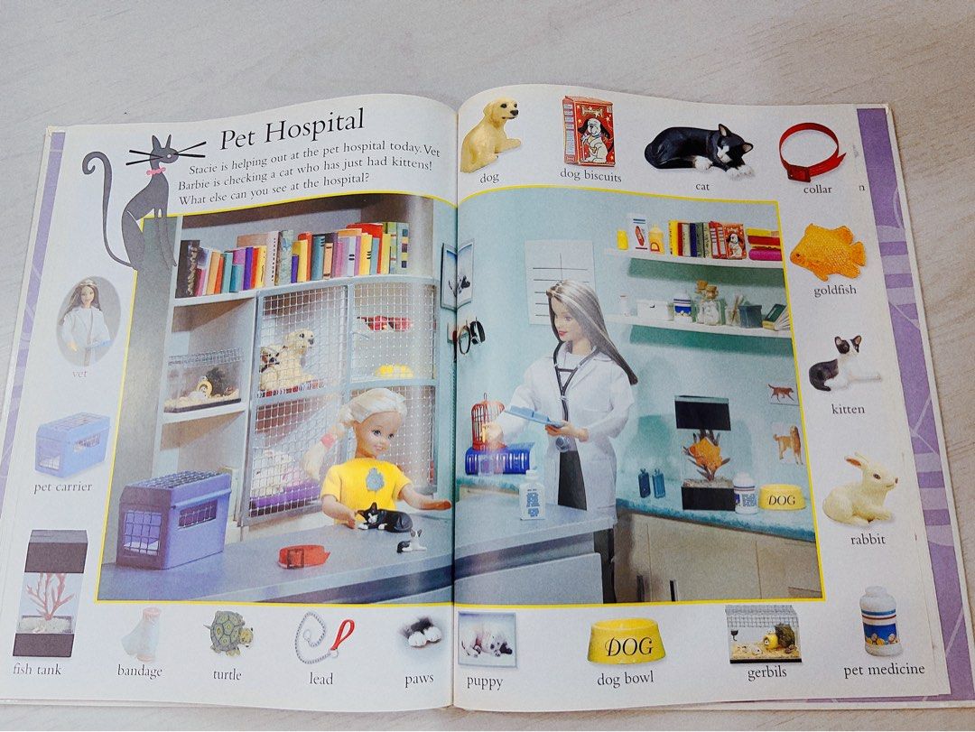 Barbie word book 300 words, Babies & Kids, Infant Playtime on Carousell