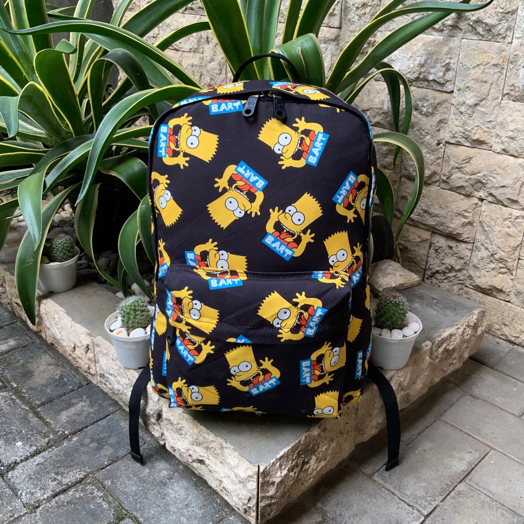 BART SIMPSONS ORIGINAL THE SIMPSONS BACKPACK, Fesyen Pria, Tas & Dompet ...