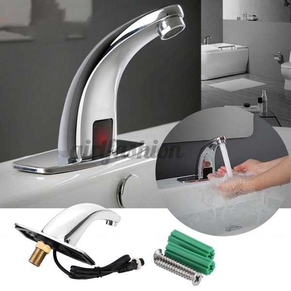 Bathroom Automatic Sink Mixers Sensor Tap Hands Free Infrared Water ...
