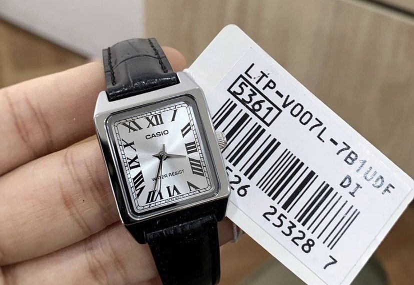 Casio LTP-V007L-7B1 Ladies Analog Leather Watch LTPV007L-7B1 Silver ...